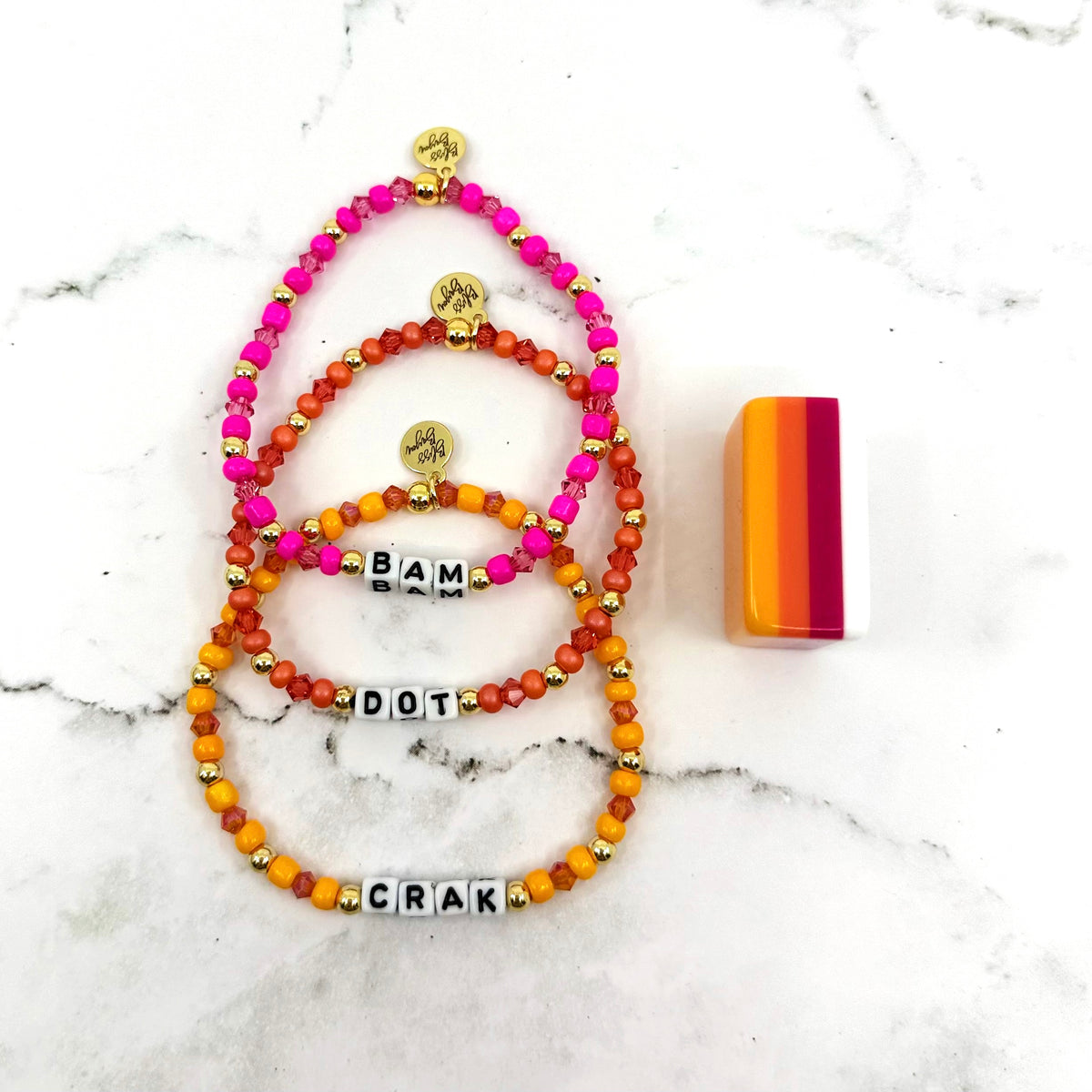 Neon Dusk Mahjong Bracelet Set – Bliss Bayou