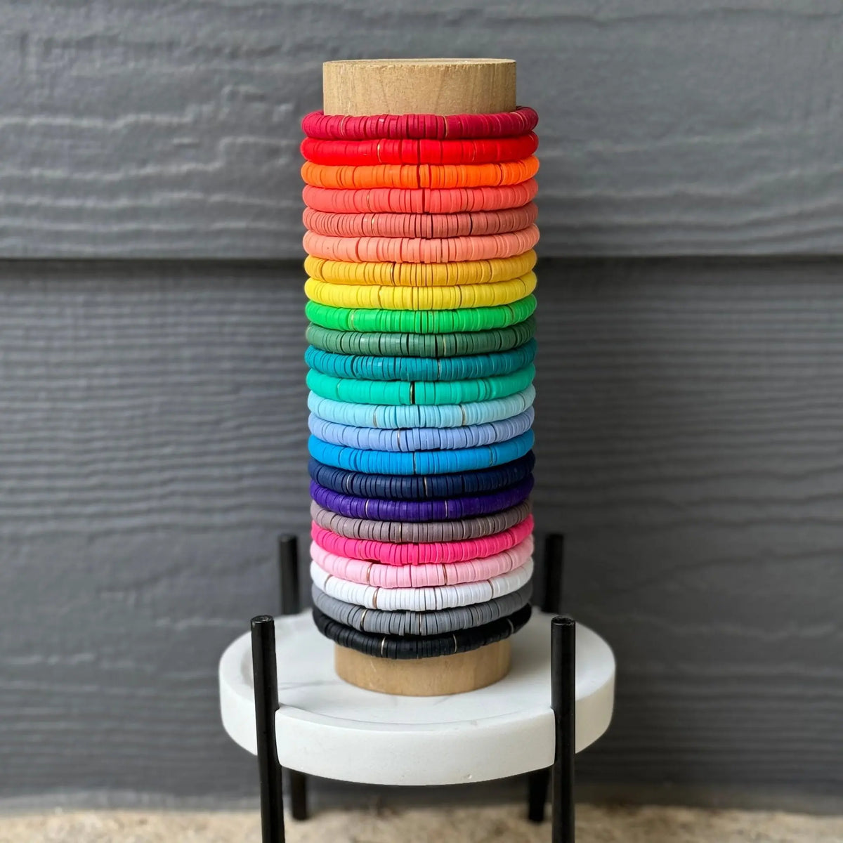 Solid Color Vinyl Stackable Bracelet - Make a Statement | Bliss Bayou